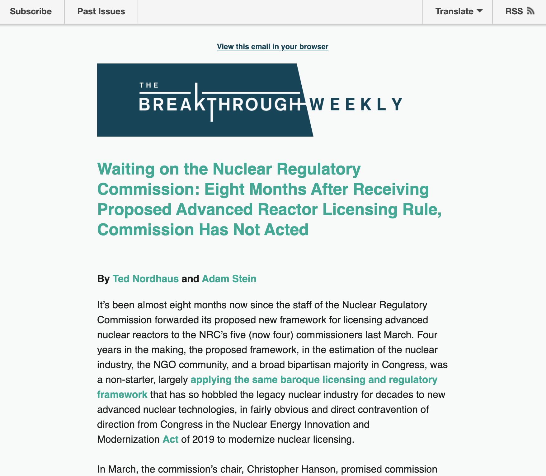 Breakthrough Institute | The Breakthrough Institute